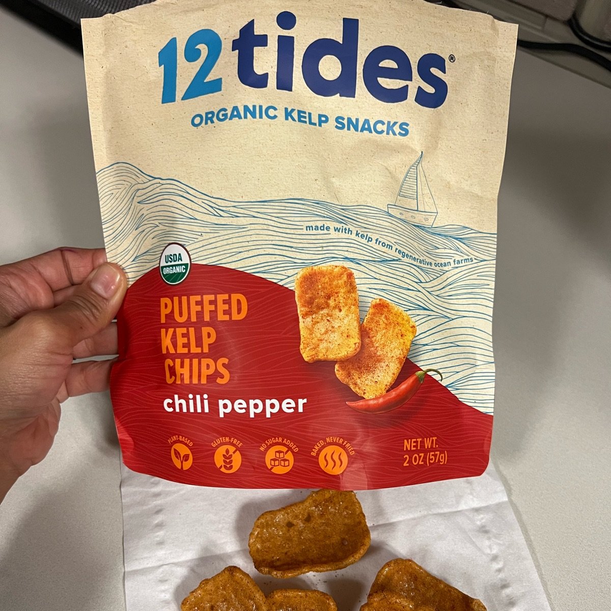 Puffed Kelp Chips - Chili Pepper from 12 Tides - Vegan Product Reviews ...