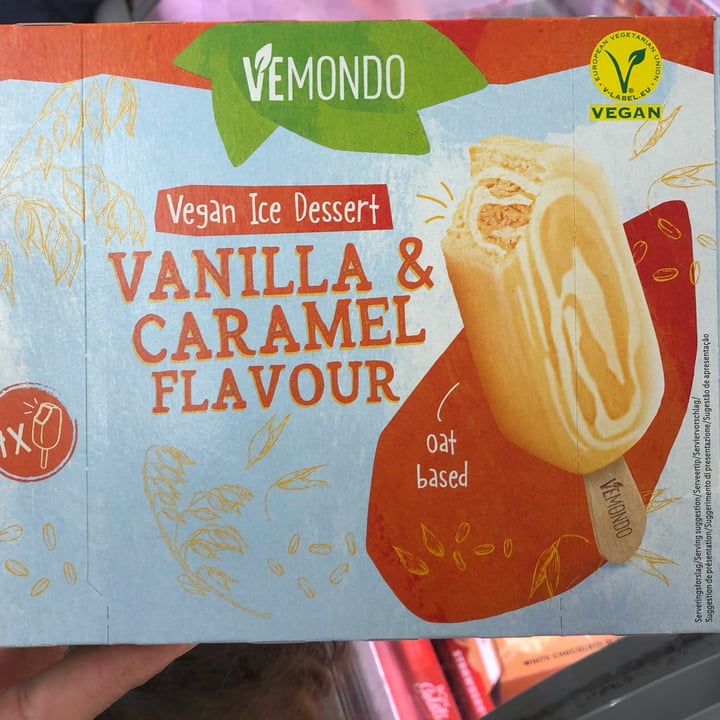 Vemondo Vegan ice dessert vanilla & caramel flavour Review | abillion