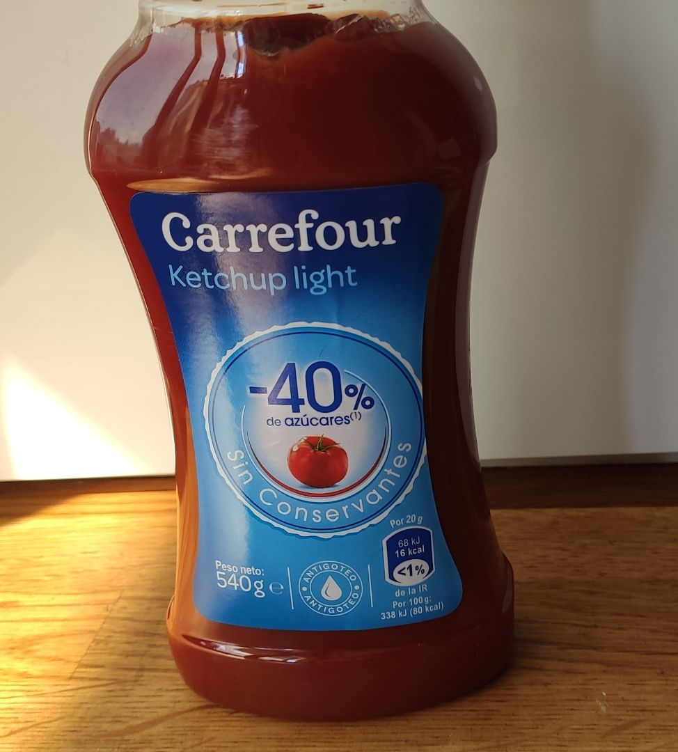 Ketchup light 40% azucares from Carrefour - Vegan Product Reviews ...