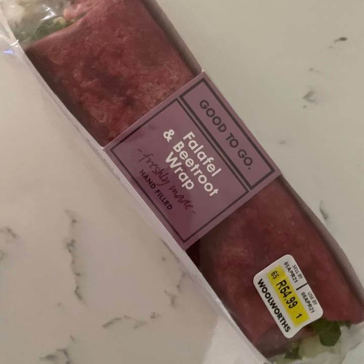 Woolworths Food Falafel and Beetroot Wrap Review | abillion