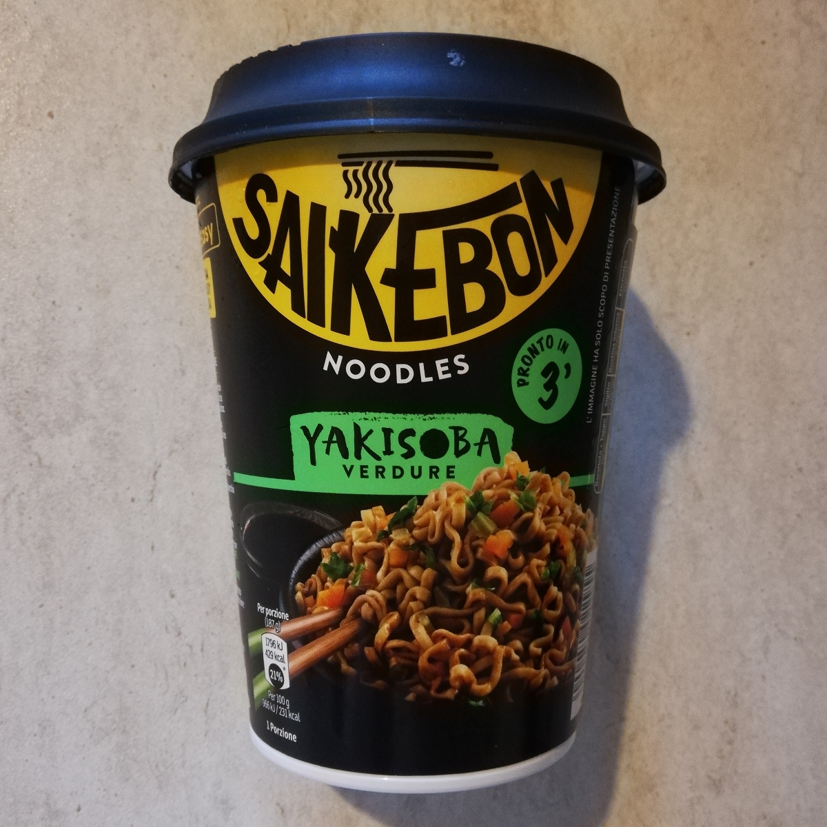 Yakisoba noodles alle verdure from Saikebon - Vegan Product Reviews ...