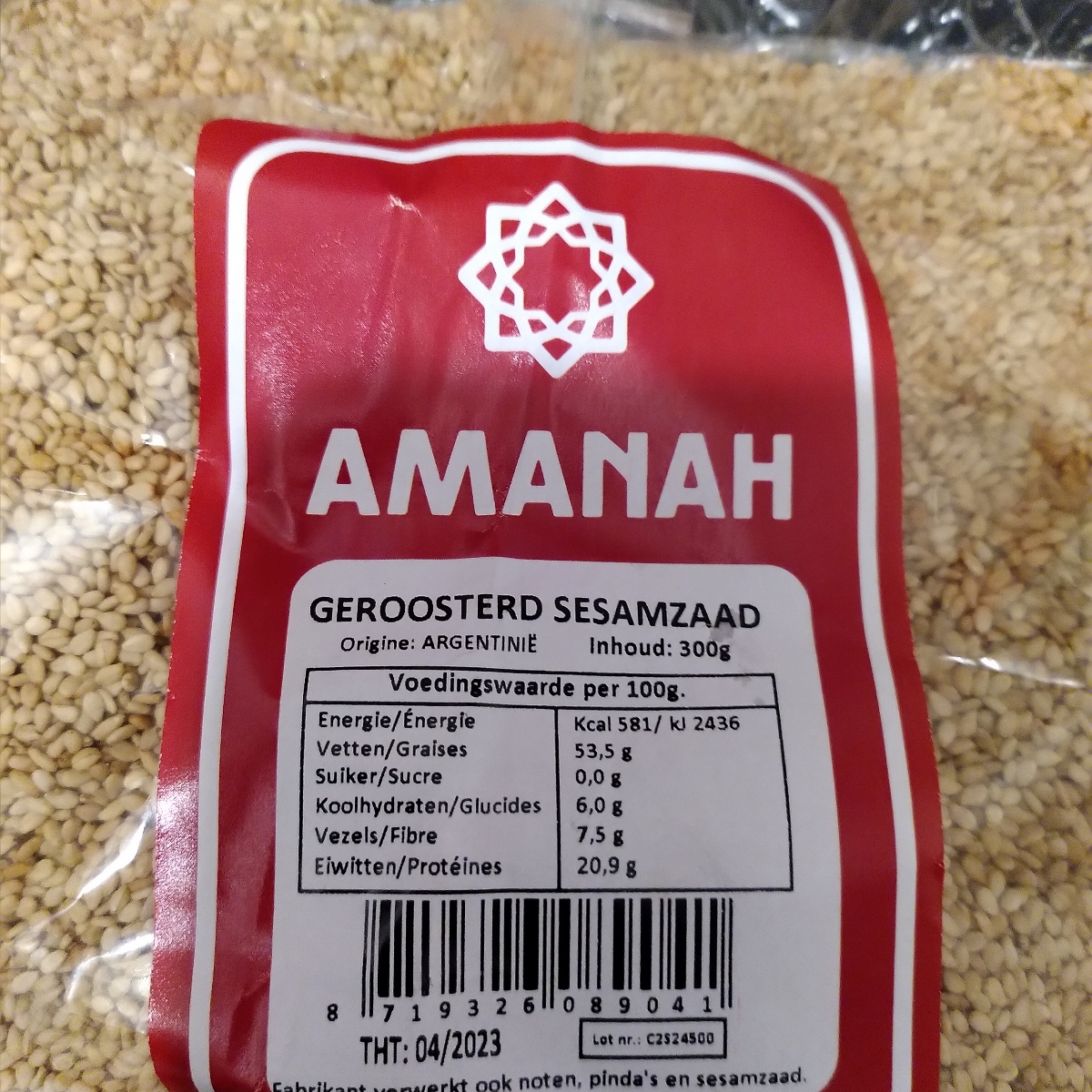 geroosterd sesamzaad from amanah - Vegan Product Reviews & Ratings ...