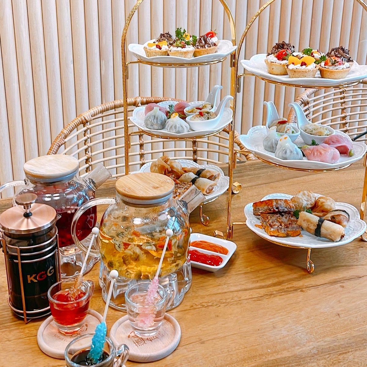 Royale afternoon tea set for 2 (3-5pm daily) at Lotus Vegetarian ...