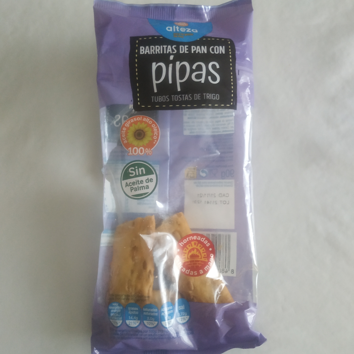 Barritas De Pan Con Pipas from Alteza - Vegan Product Reviews & Ratings ...