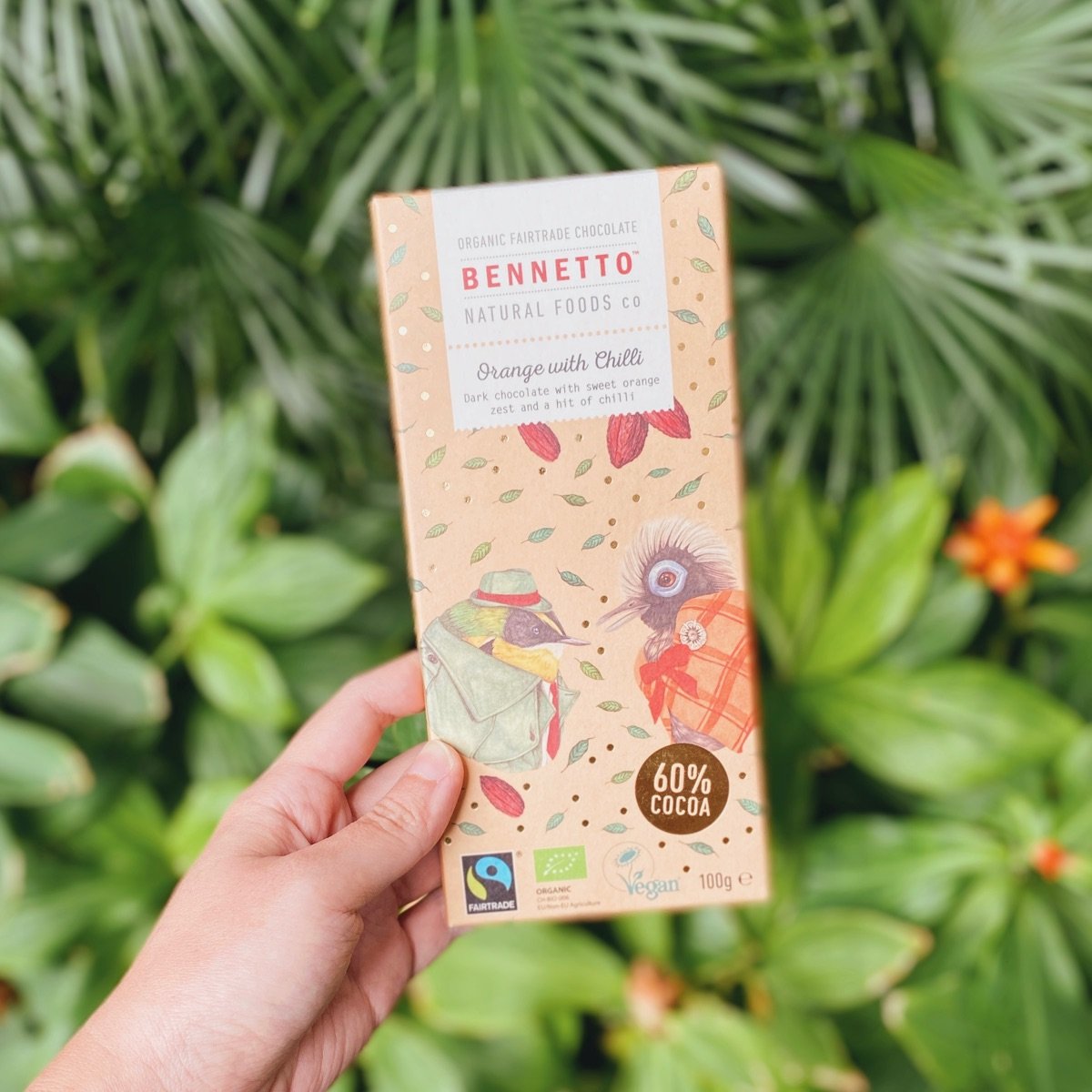 Orange with Chilli Dark Chocolate Bar from Bennetto - Vegan Product ...