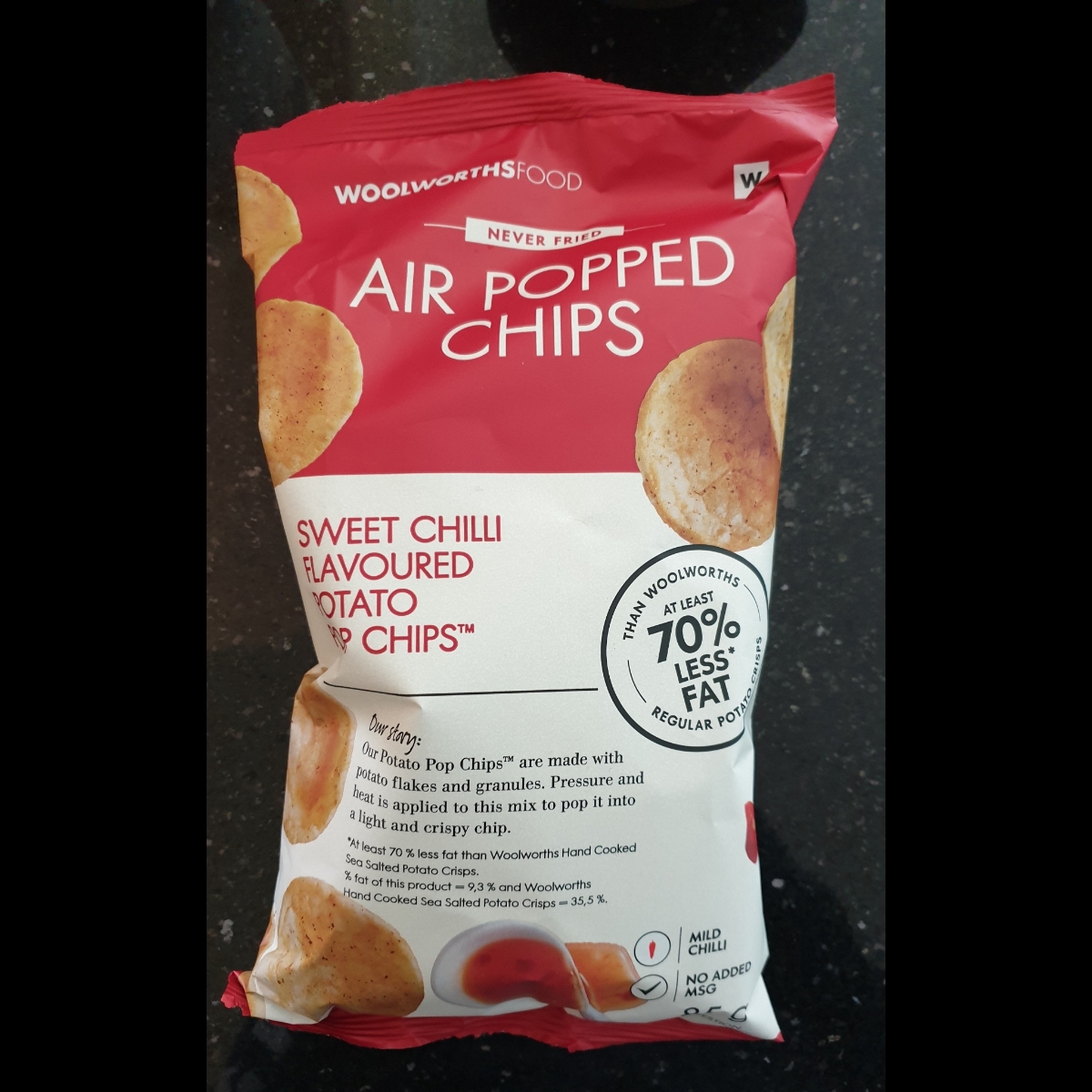 Sweet Chilli Flavoured Potato Pop Chips from Woolworths Food - Vegan ...