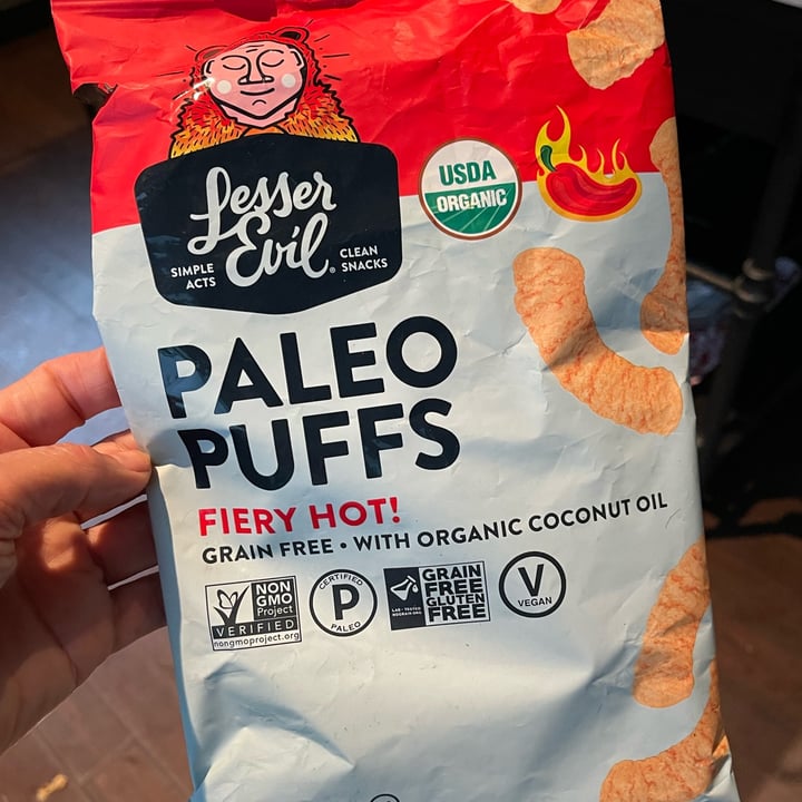 Lesser Evil Paleo Puffs Fiery Hot! Review | abillion