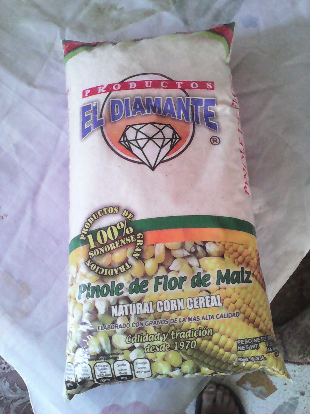 Pinole de flor de maíz from El diamante - Vegan Product Reviews ...