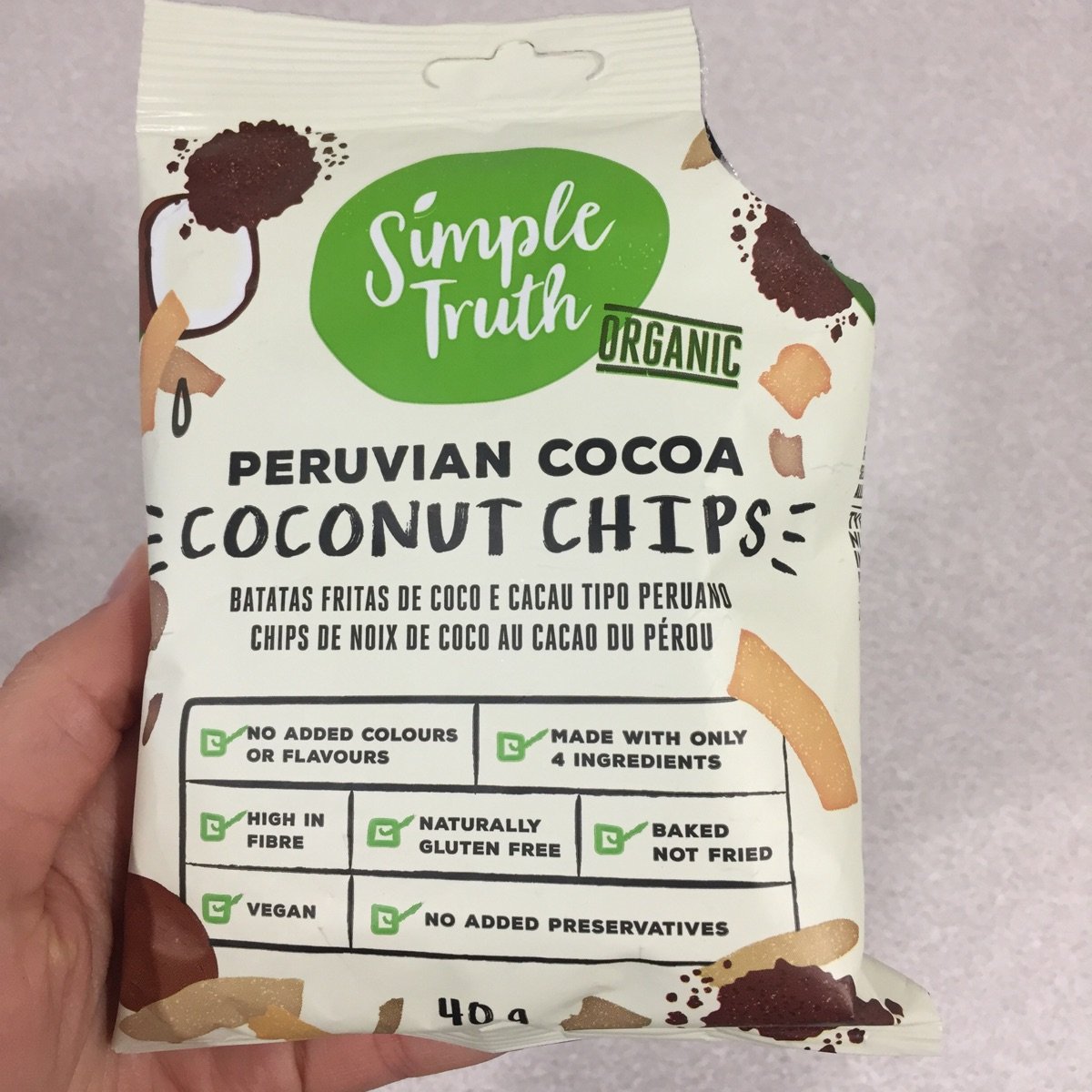 Peruvian Cocoa Coconut Chips from Simple Truth - Vegan Product Reviews ...