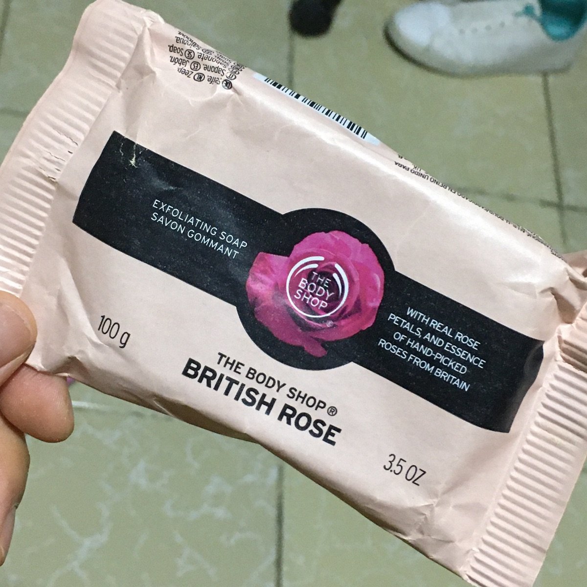 British rose exfoliating soap from The Body Shop - Vegan Product ...