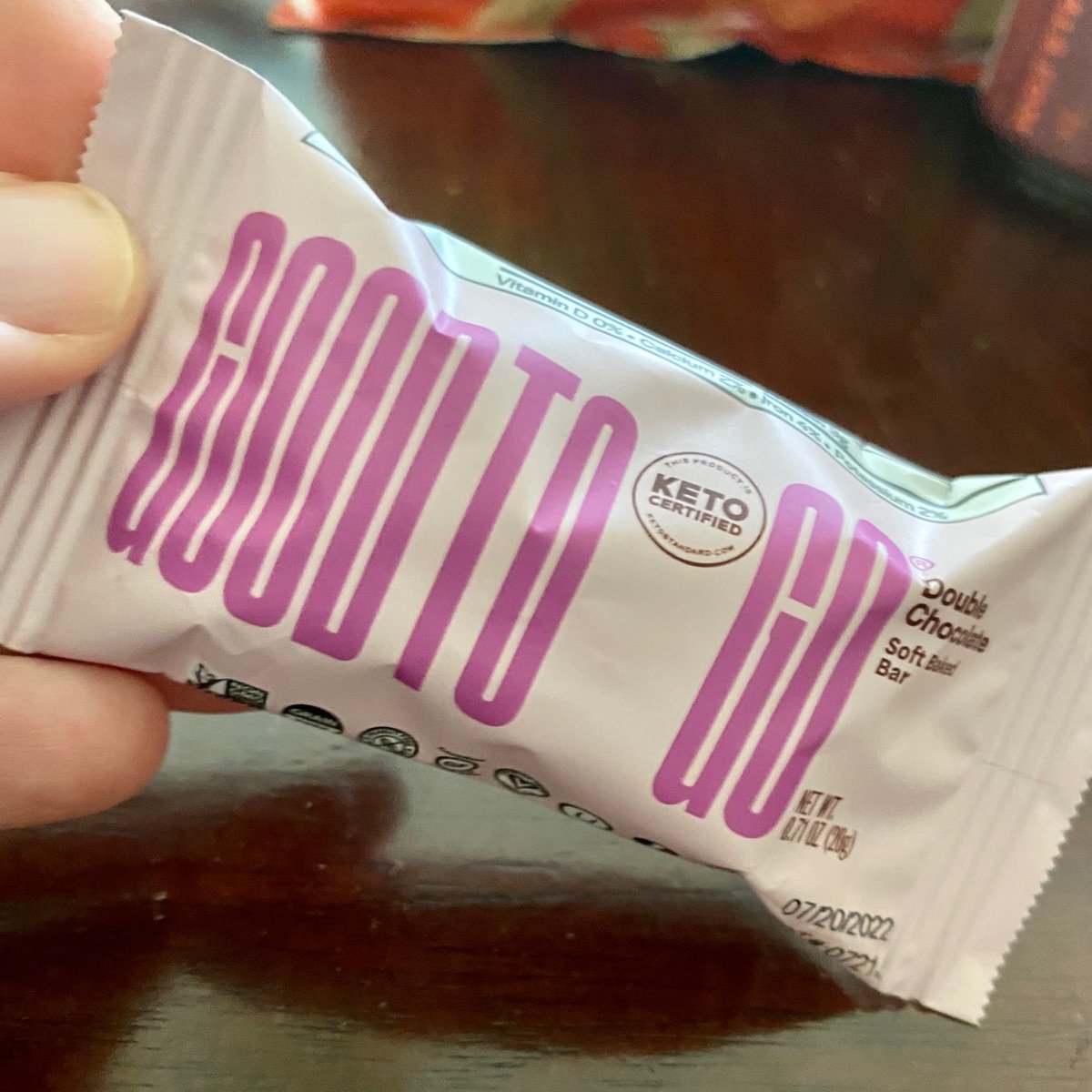 Double chocolate soft baked bar from Good To Go - Vegan Product Reviews ...