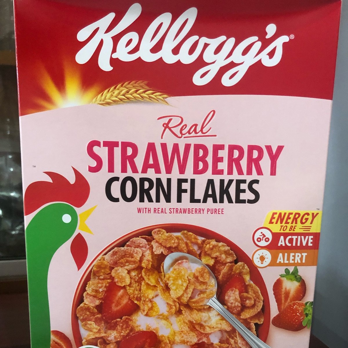 Corn Flakes With real Strawberry from Kellogg's - Vegan Product Reviews ...