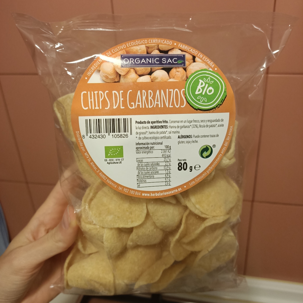 Organic sac - Chips De Garbanzos Reseña | abillion