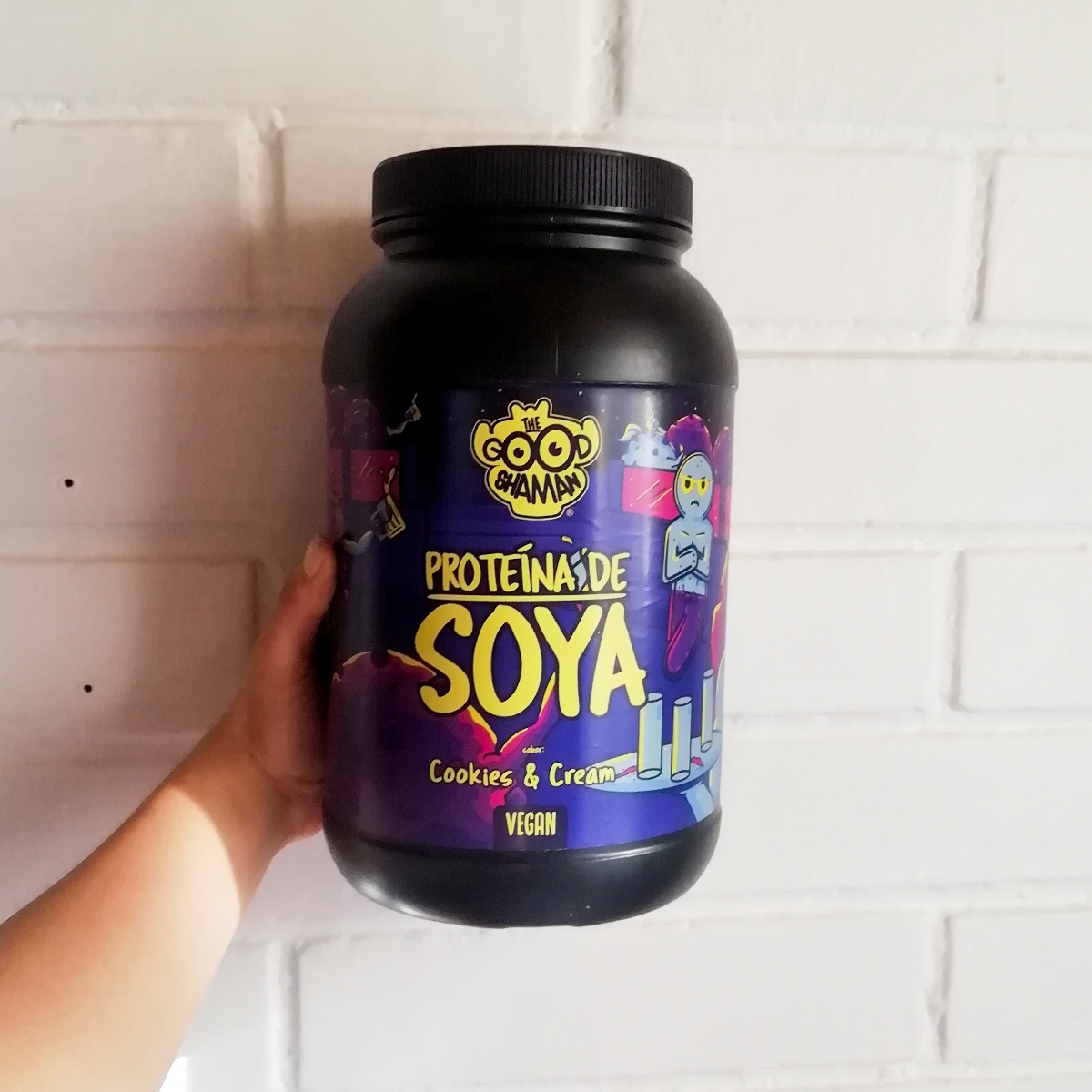 Vegan protein sabor cookies and cream from The good shaman - Vegan ...