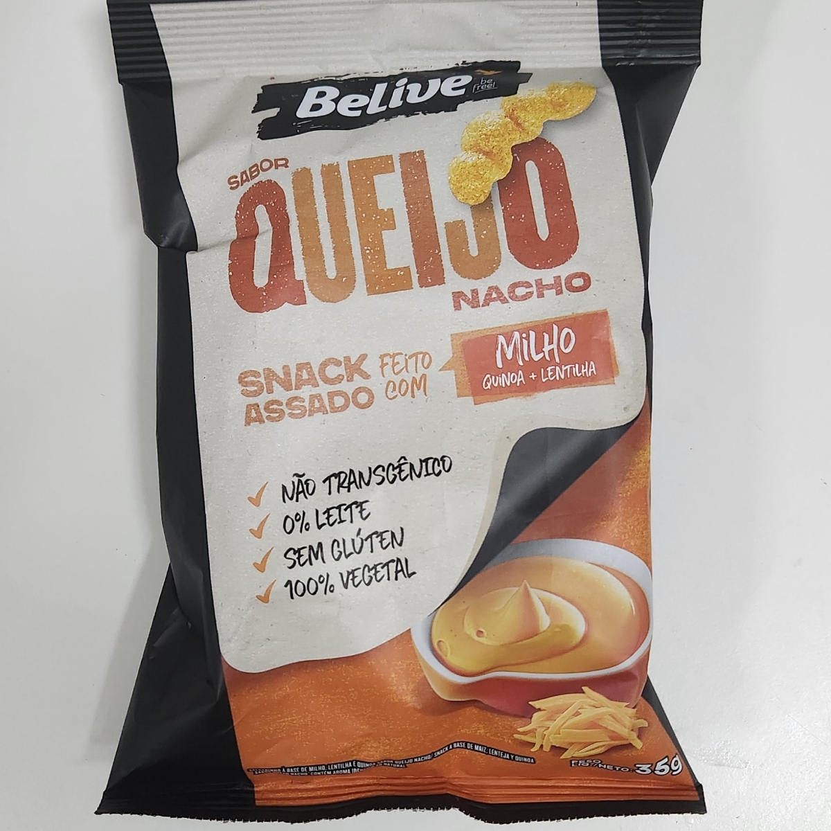 Snack Assado Sabor Queijo Nacho from Belive - Vegan Product Reviews ...