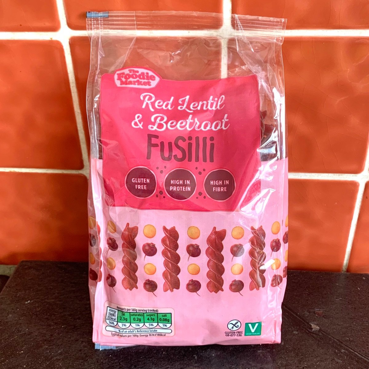 Red Lentil & Beetroot Fusilli from The Foodie Market - Vegan Product ...
