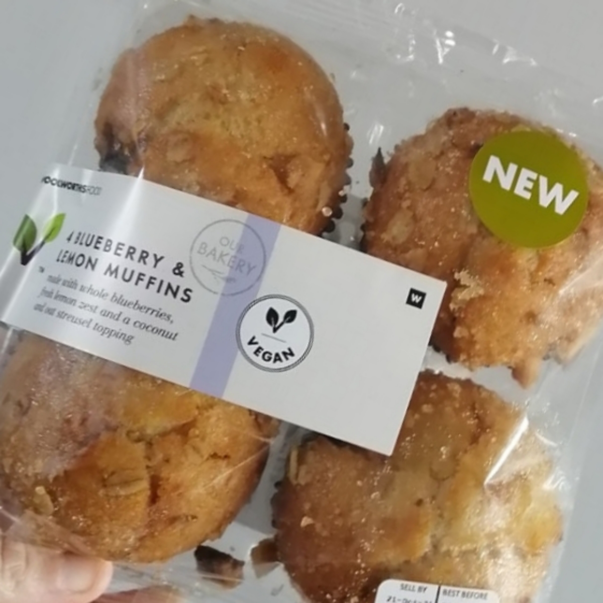 4 Blueberry & Lemon Muffins from Woolworths Food - Vegan Product ...