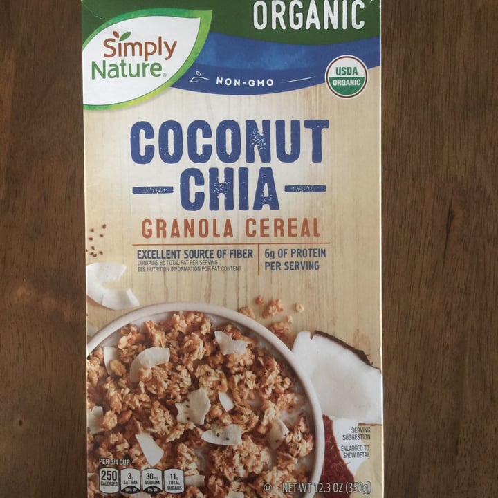 Simply Nature Organic Coconut Chia Seed Granola Cereal Review | abillion