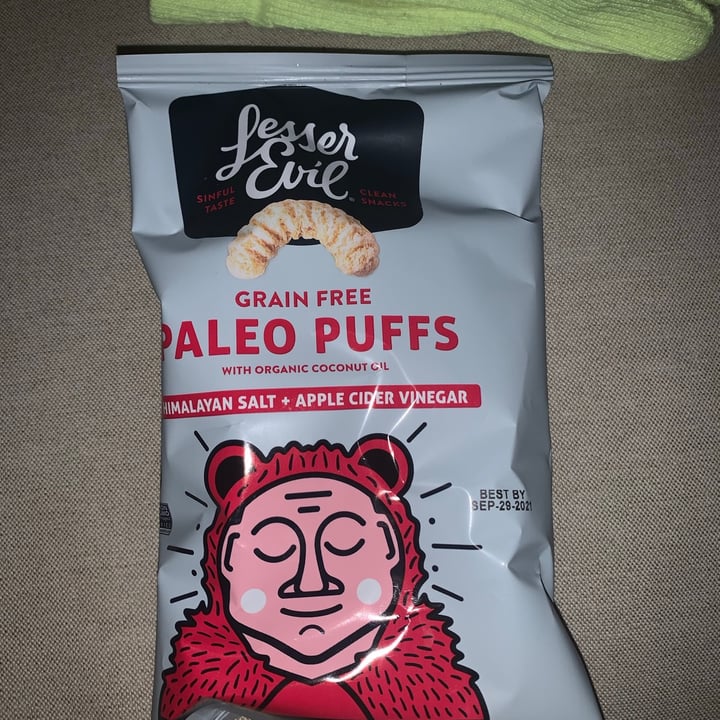 Lesser Evil Snacks Paleo Puffs: Himalayan Salt & Apple Cider Vinegar ...