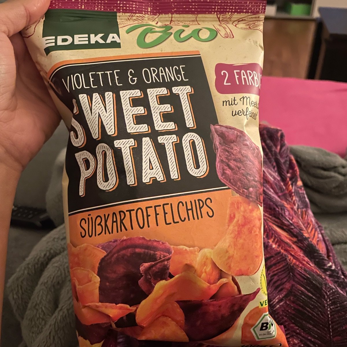 Sweet Potato violette & orange Süßkartoffelchips from Edeka Bio - Vegan ...