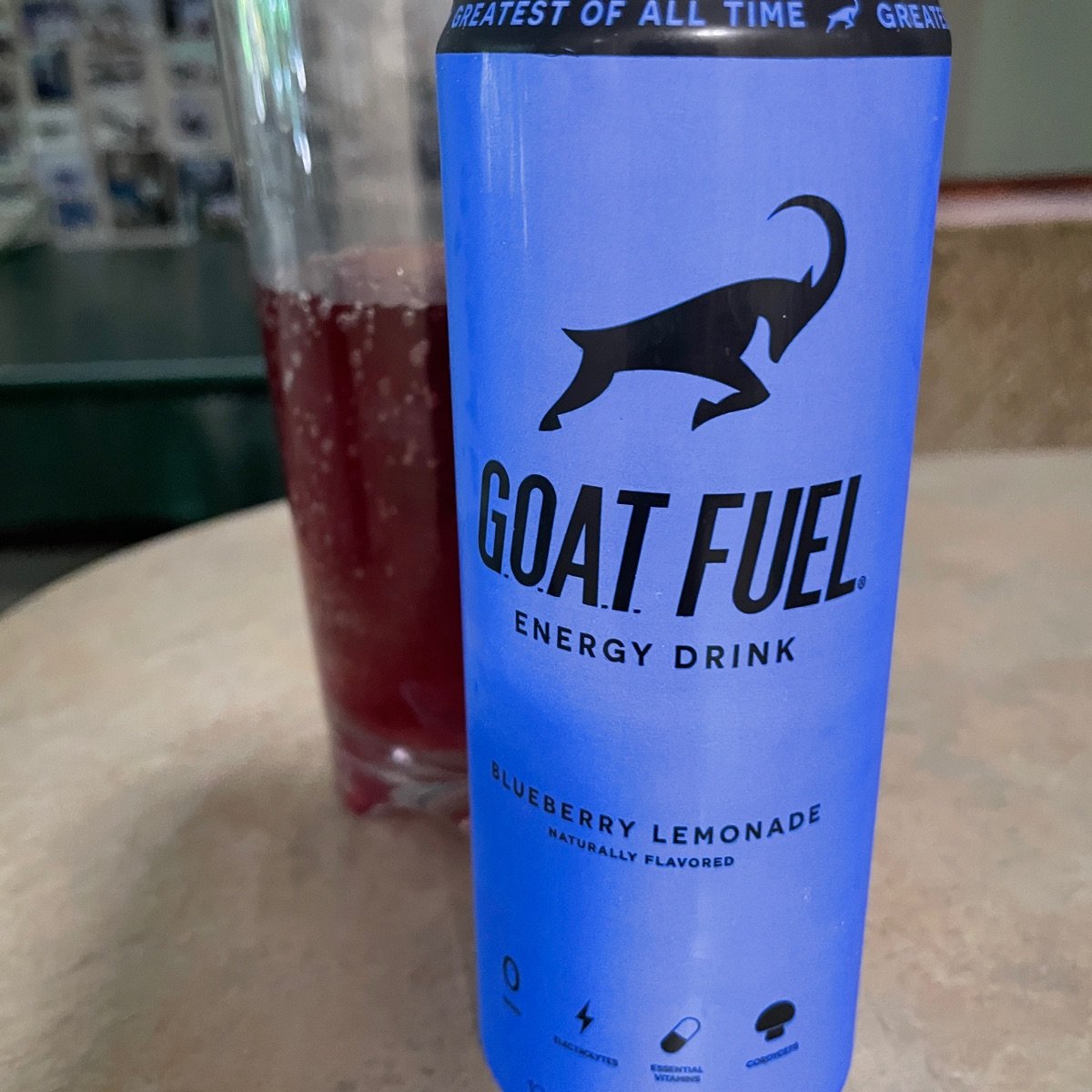 blueberry lemonade energy drink from Goat Fuel - Vegan Product Reviews ...