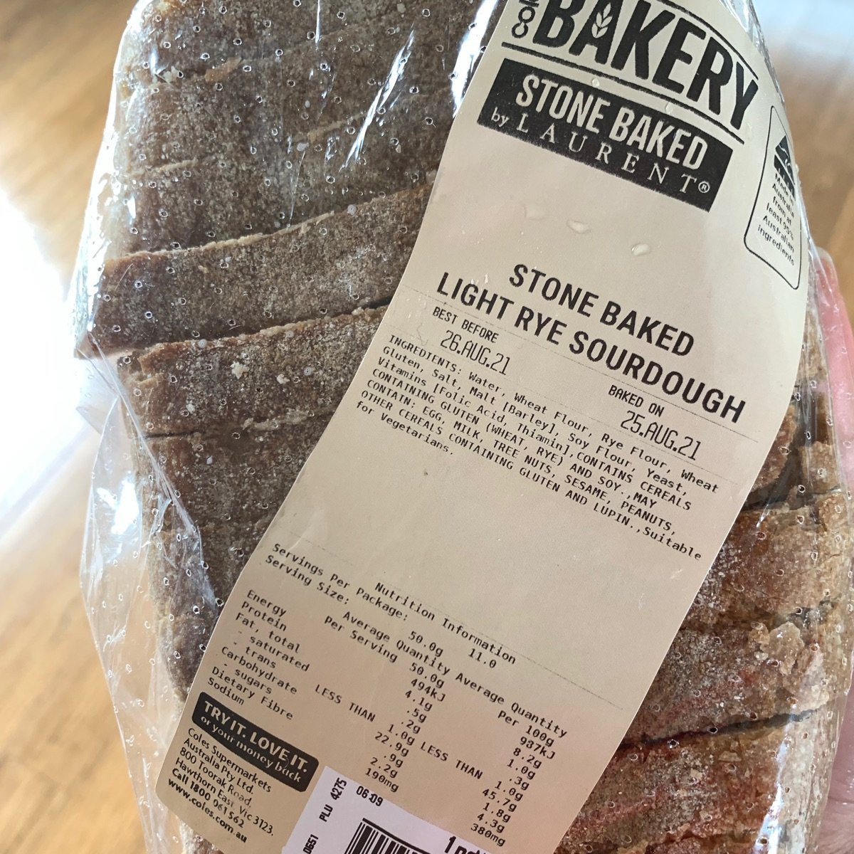 Light Rye Sourdough from Coles - Vegan Product Reviews & Ratings | abillion