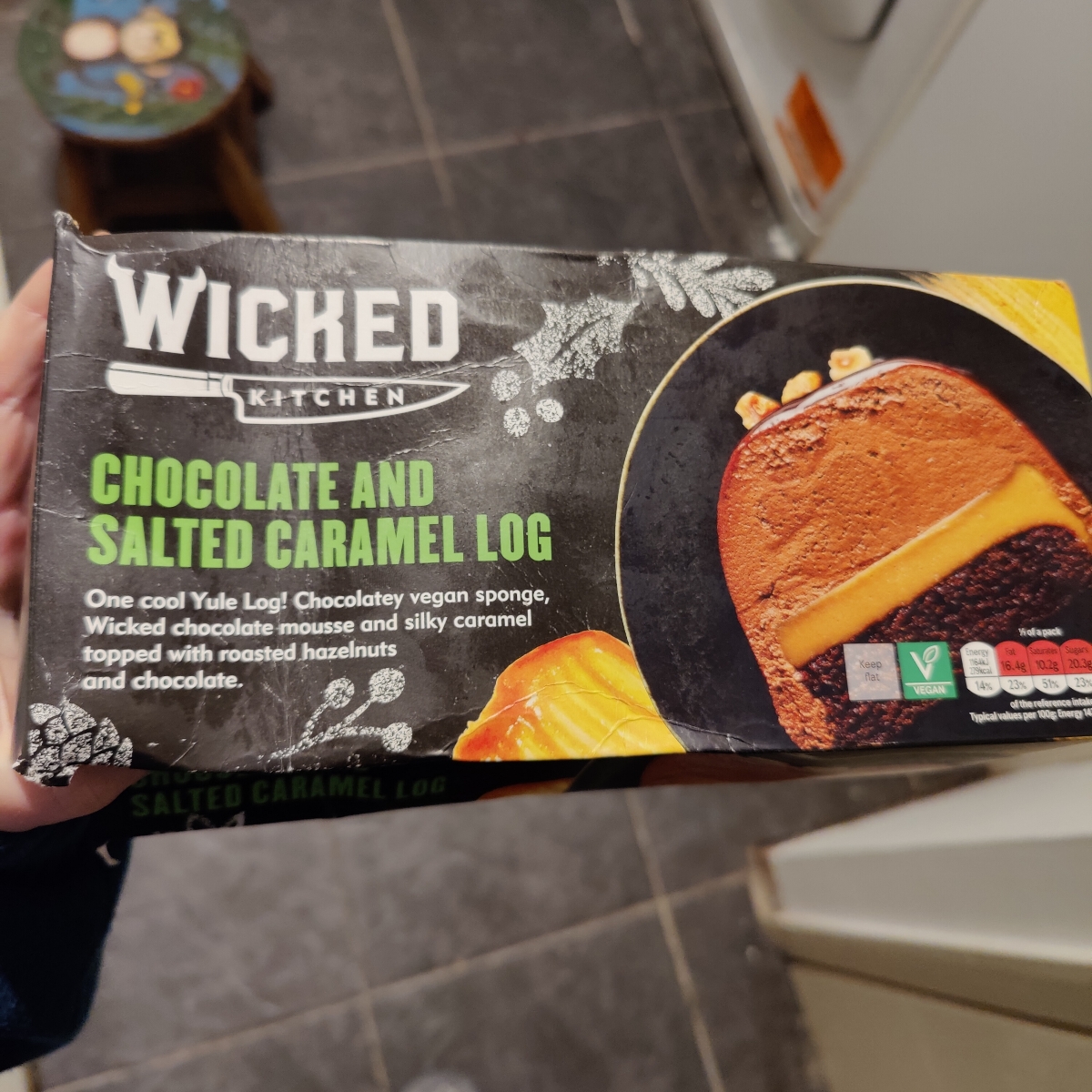 Chocolate and and salted caramel log from Wicked - Vegan Product ...
