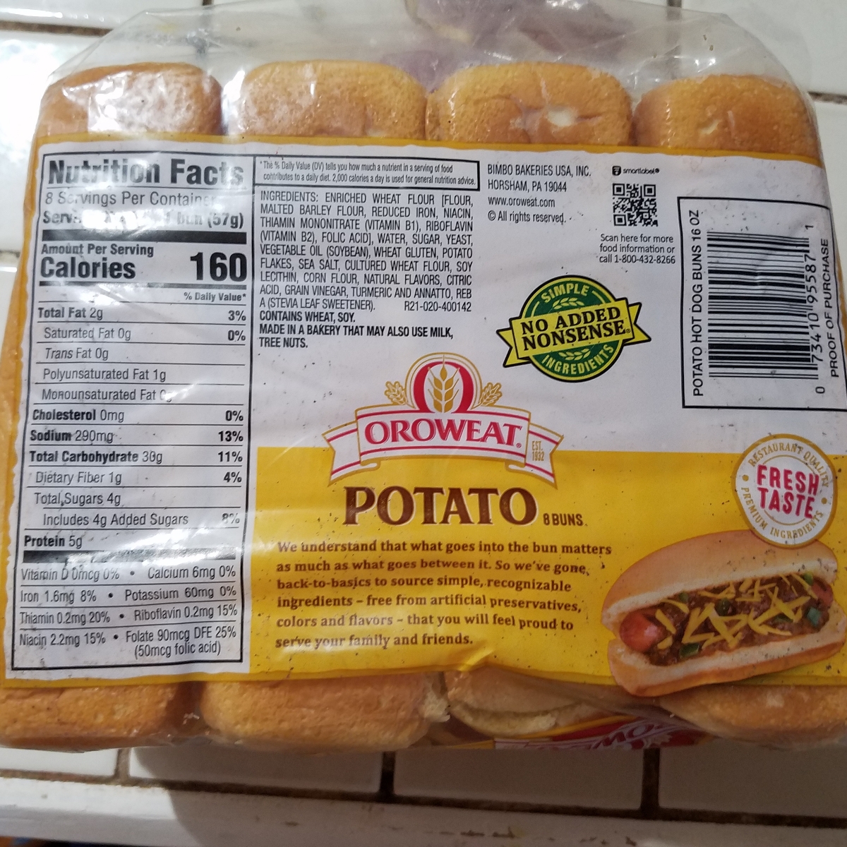 Potato Buns from Oroweat - Vegan Product Reviews & Ratings | abillion