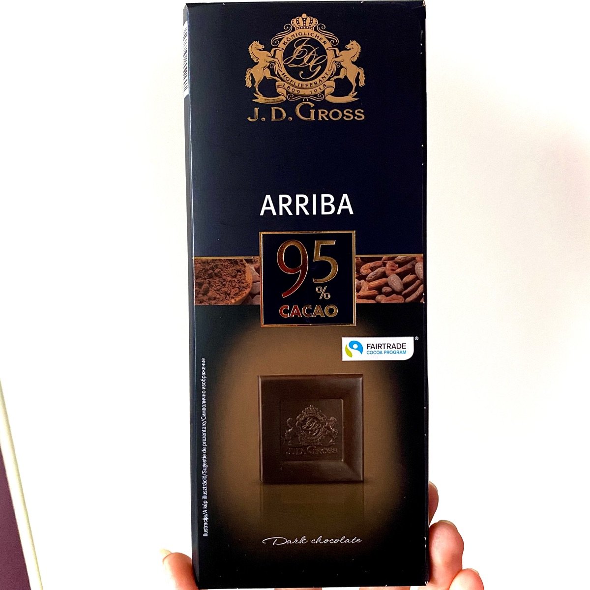 Arriba Dark Chocolate - 95% Cacao from J. D. Gross - Vegan Product ...