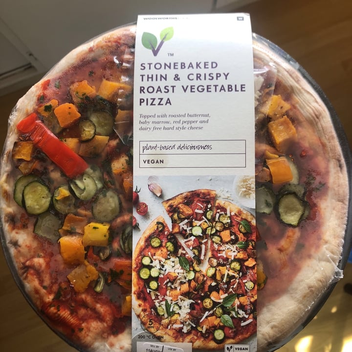 Woolworths Stonebaked Thin & Crispy Roast Vegetable Pizza Review | abillion