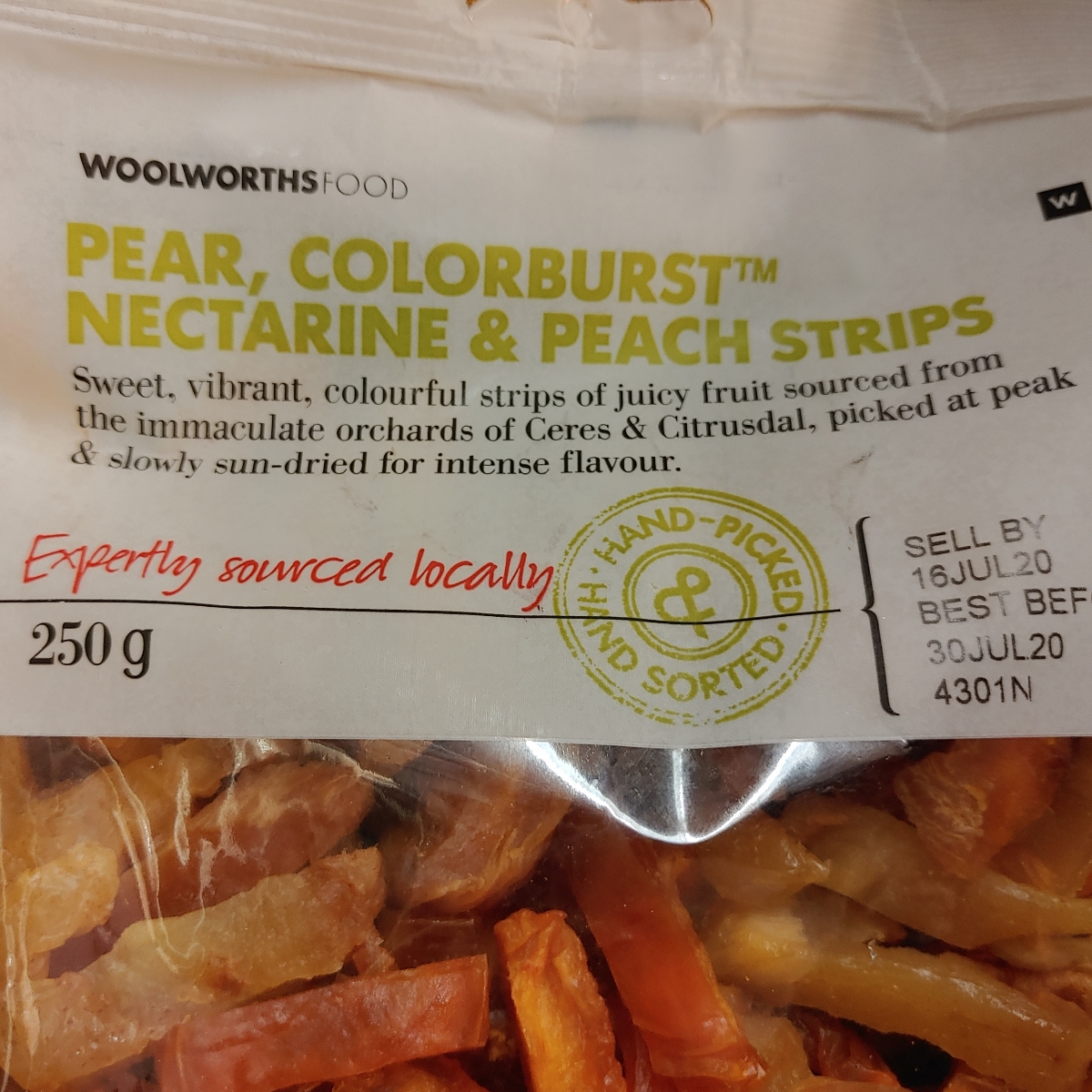 Pear, nectarine and peach strips from Woolworths Food - Vegan Product ...