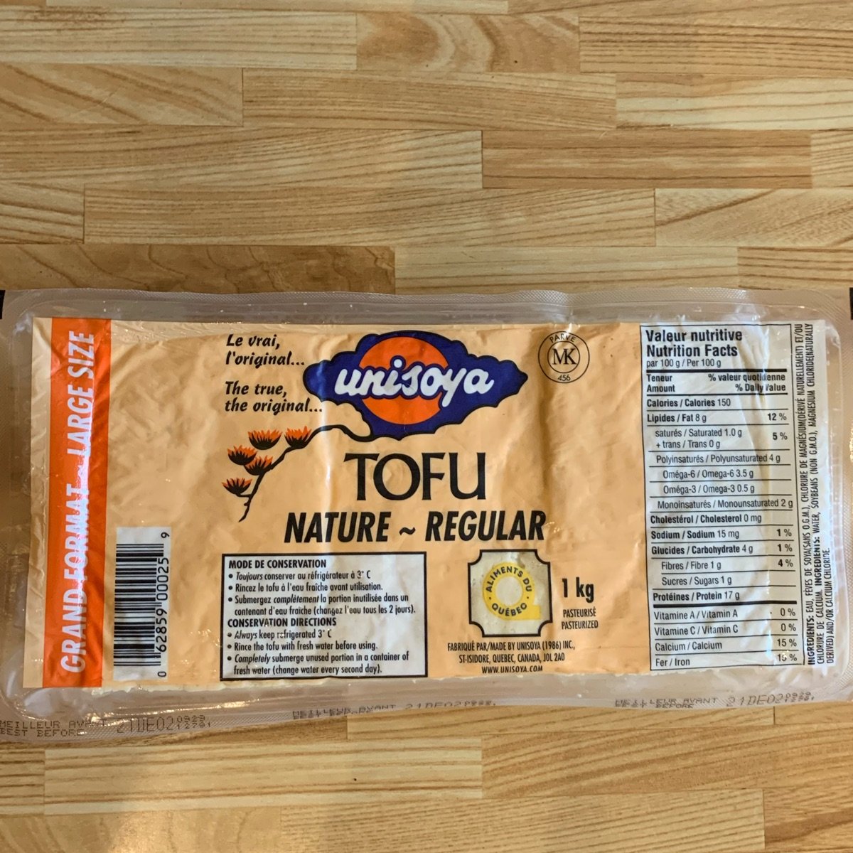 Regular Tofu Large Size from Unisoya - Vegan Product Reviews & Ratings ...