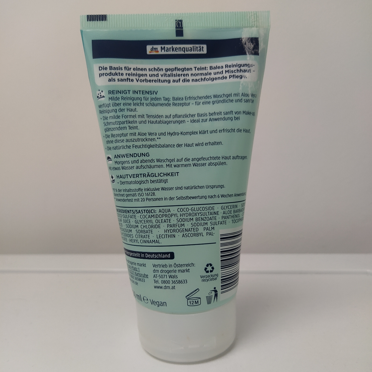 Refreshing cleansing gel from Dm balea - Vegan Product Reviews ...
