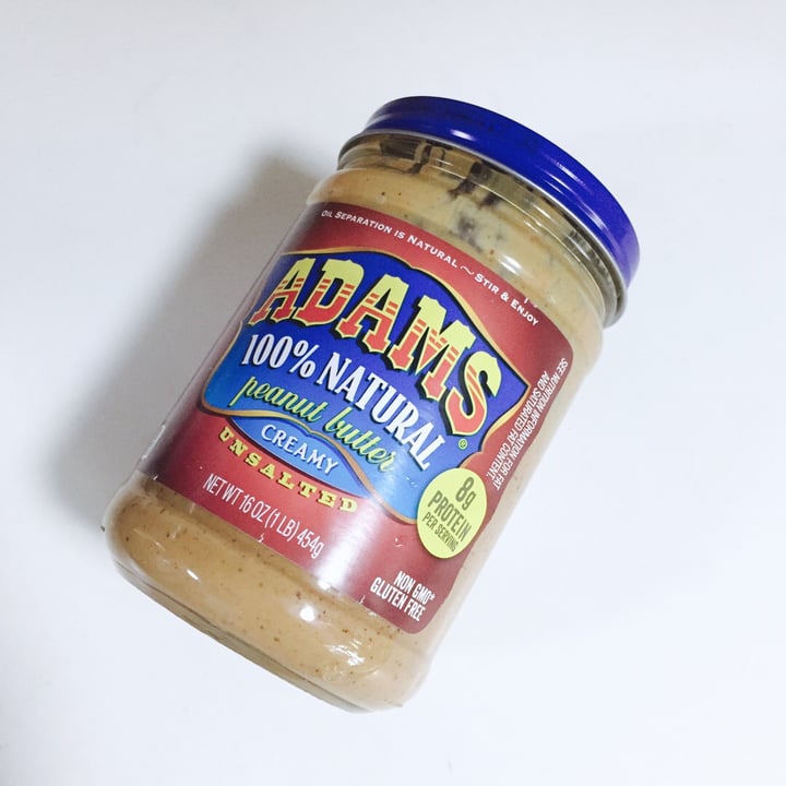 Adams Natural Creamy Peanut Butter - Unsalted Review | abillion