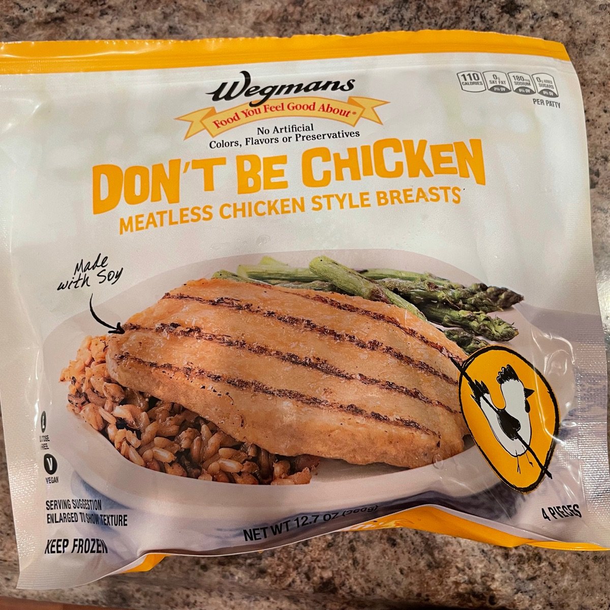 Don't Be A Chicken Meatless Chicken Style Breasts from Wegmans - Vegan ...