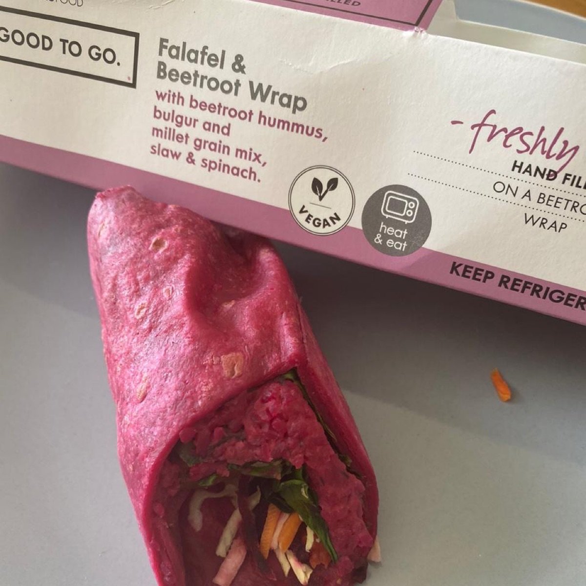 Falafel and Beetroot Wrap from Woolworths Food - Vegan Product Reviews & Ratings | abillion