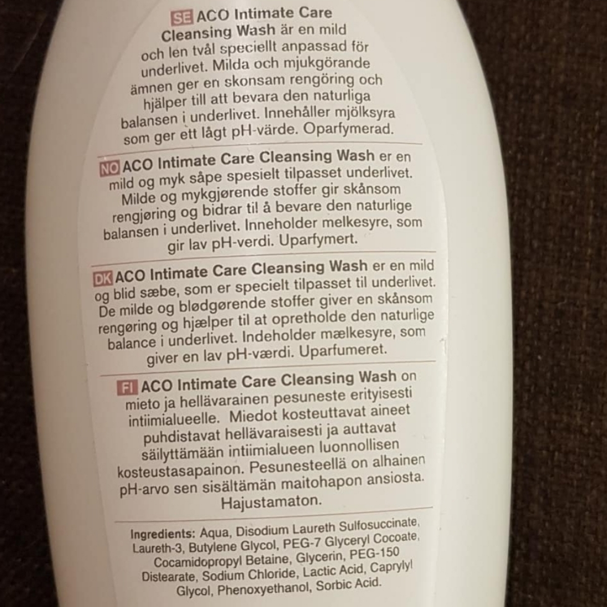 Cleansing wash from Aco - Vegan Product Reviews & Ratings | abillion