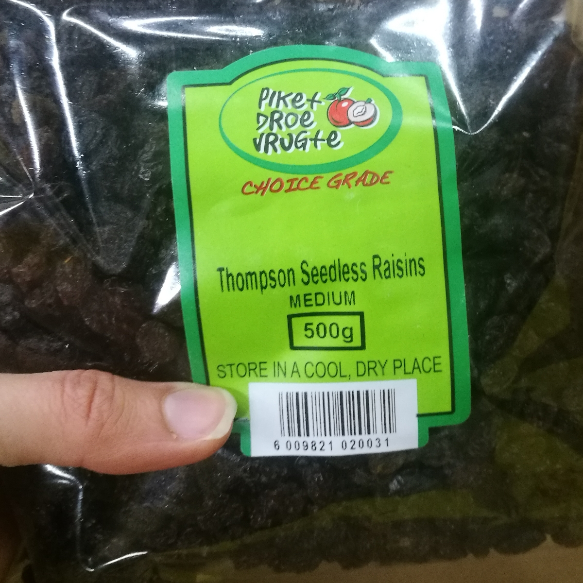 Seedless raisins from Piket droë vrugte - Vegan Product Reviews ...