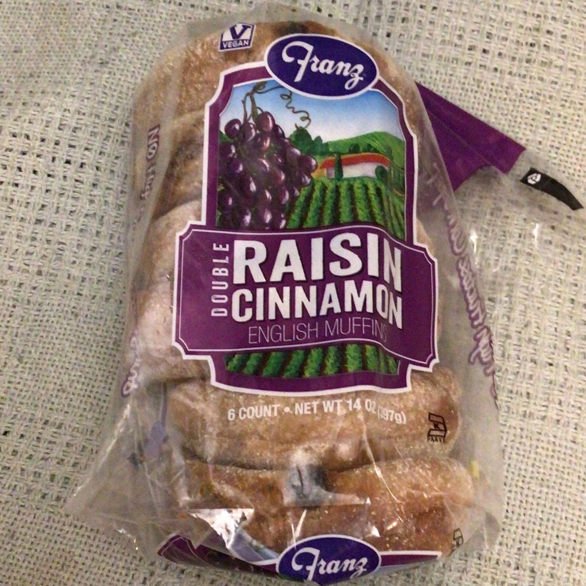 Double Raisin Cinnamon English Muffins from Franz - Vegan Product ...