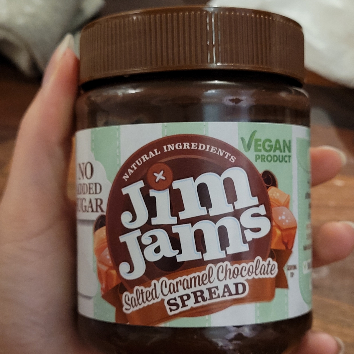 Salted Caramel Chocolate Spread from Jim jams - Vegan Product Reviews ...
