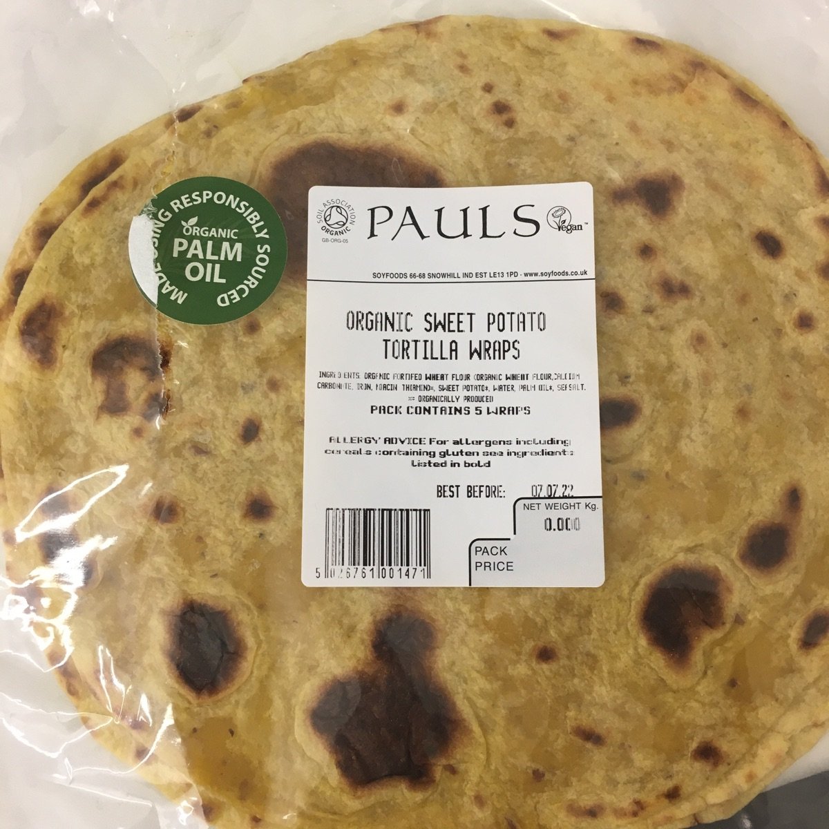 sweet Potatoes Tortilla Wraps from Paul - Vegan Product Reviews ...