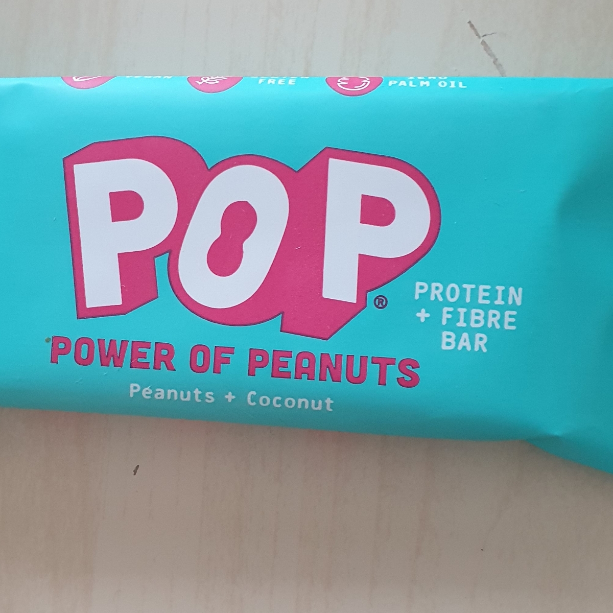 Protein + Fibre Bar Peanuts + Coconut from POP Power of Peanuts - Vegan ...