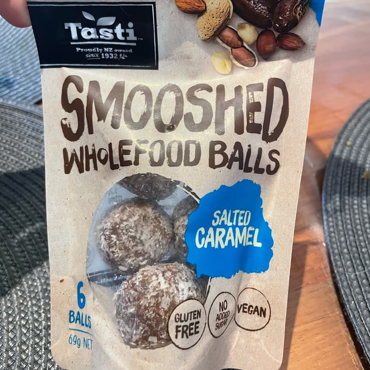 Tasti Smooshed wholefood balls salted caramel Review | abillion