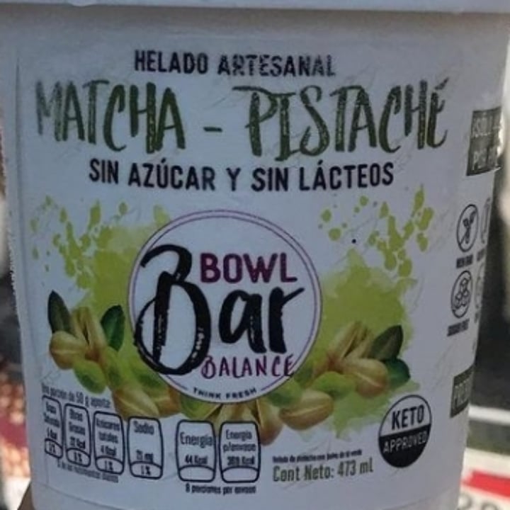 Bowl bar Balance Helado Artesanal Matcha-Pistache Review | abillion