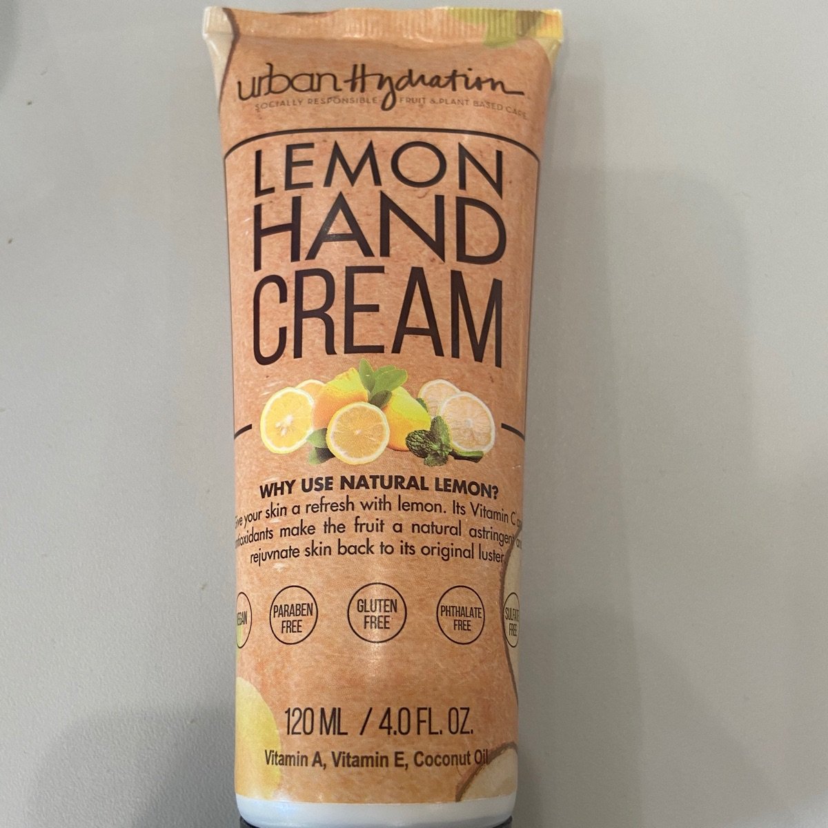 Lemon Hand Cream from Urban hydration - Vegan Product Reviews & Ratings ...