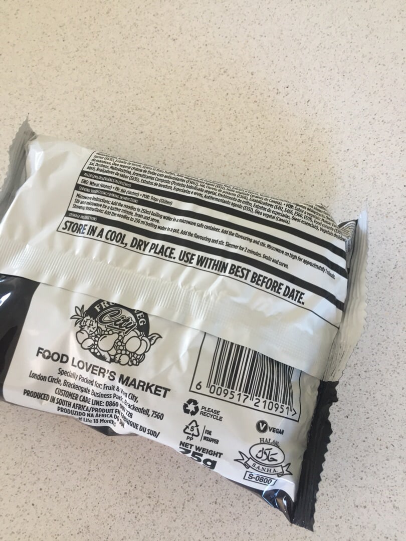 Instant Noodles Vegetable Flavoured from Food Lover's - Vegan Product ...