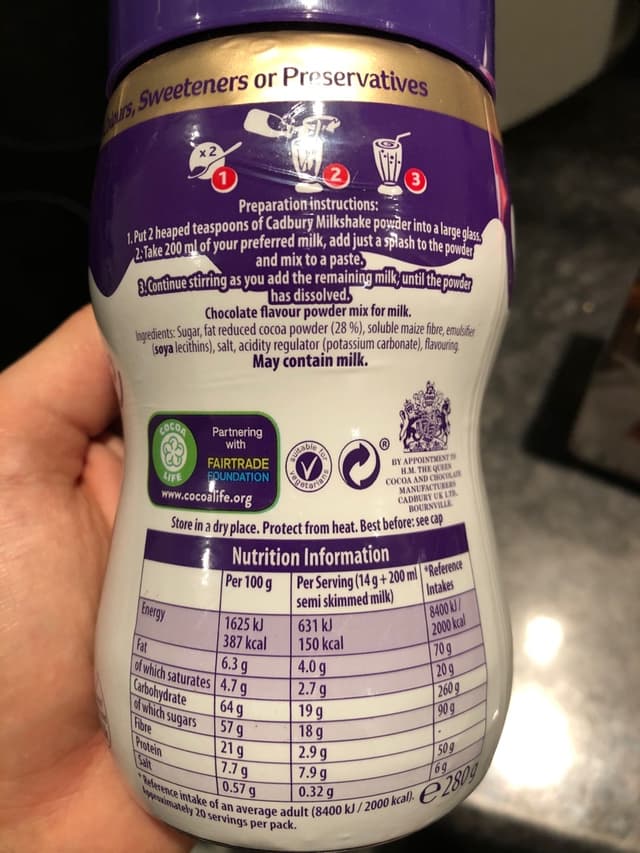 Cadbury Choc Shake from Cadbury - Vegan Product Reviews & Ratings ...