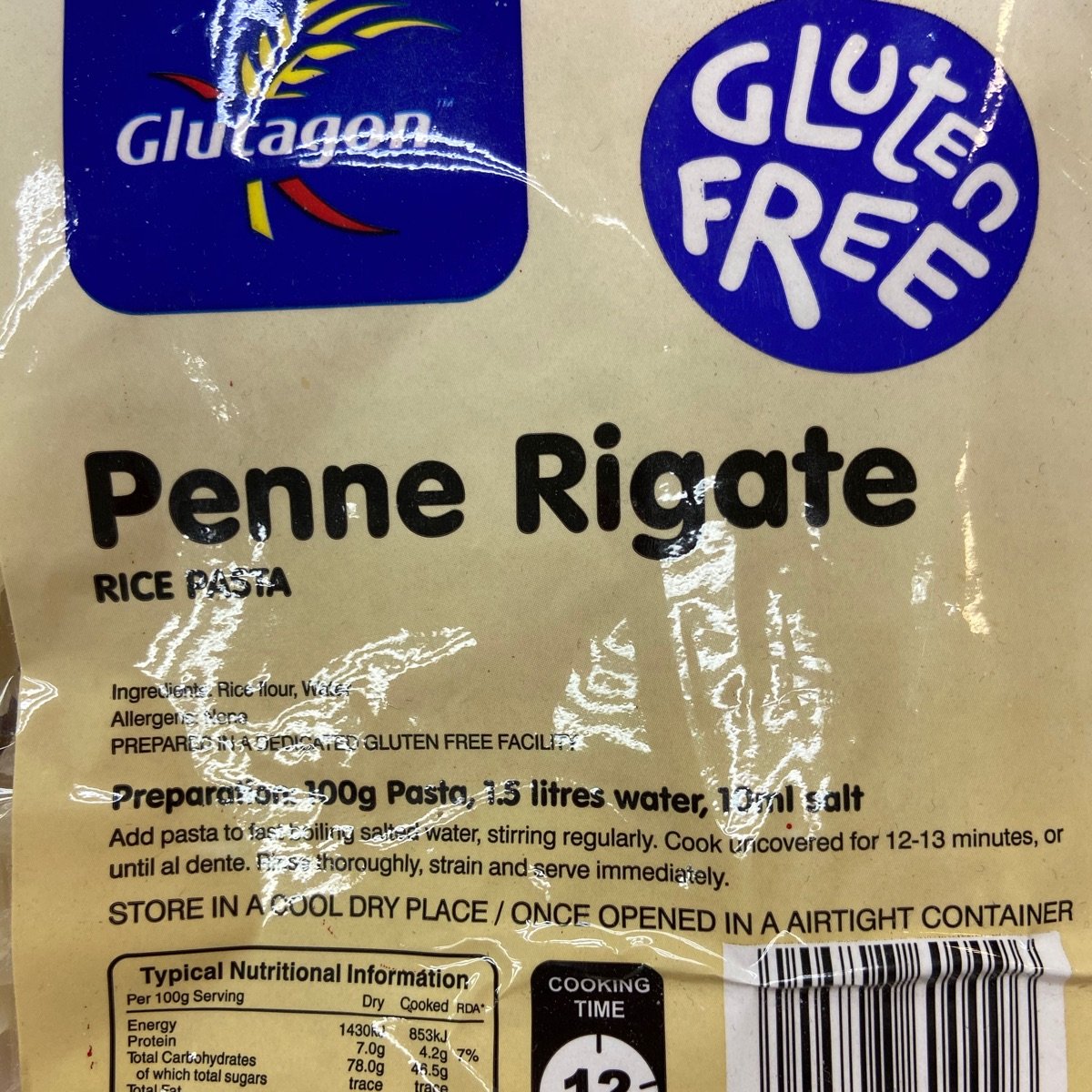 Penne rigate rice noodles from Glutagon - Vegan Product Reviews ...