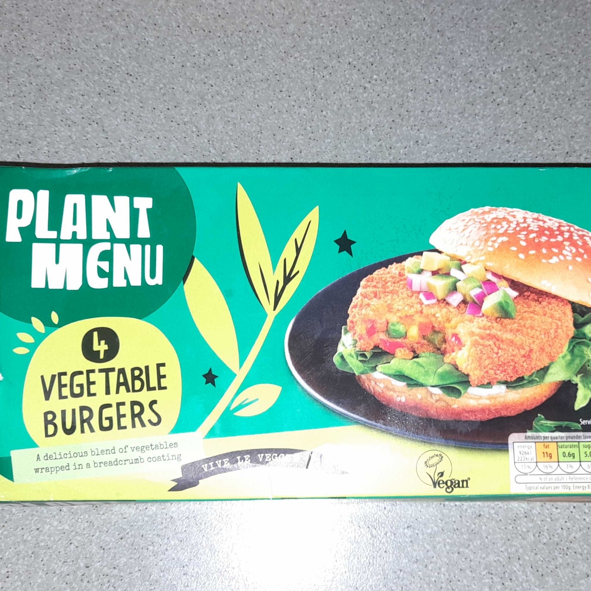 Vegetable Burger from Plant Menu - Vegan Product Reviews & Ratings ...