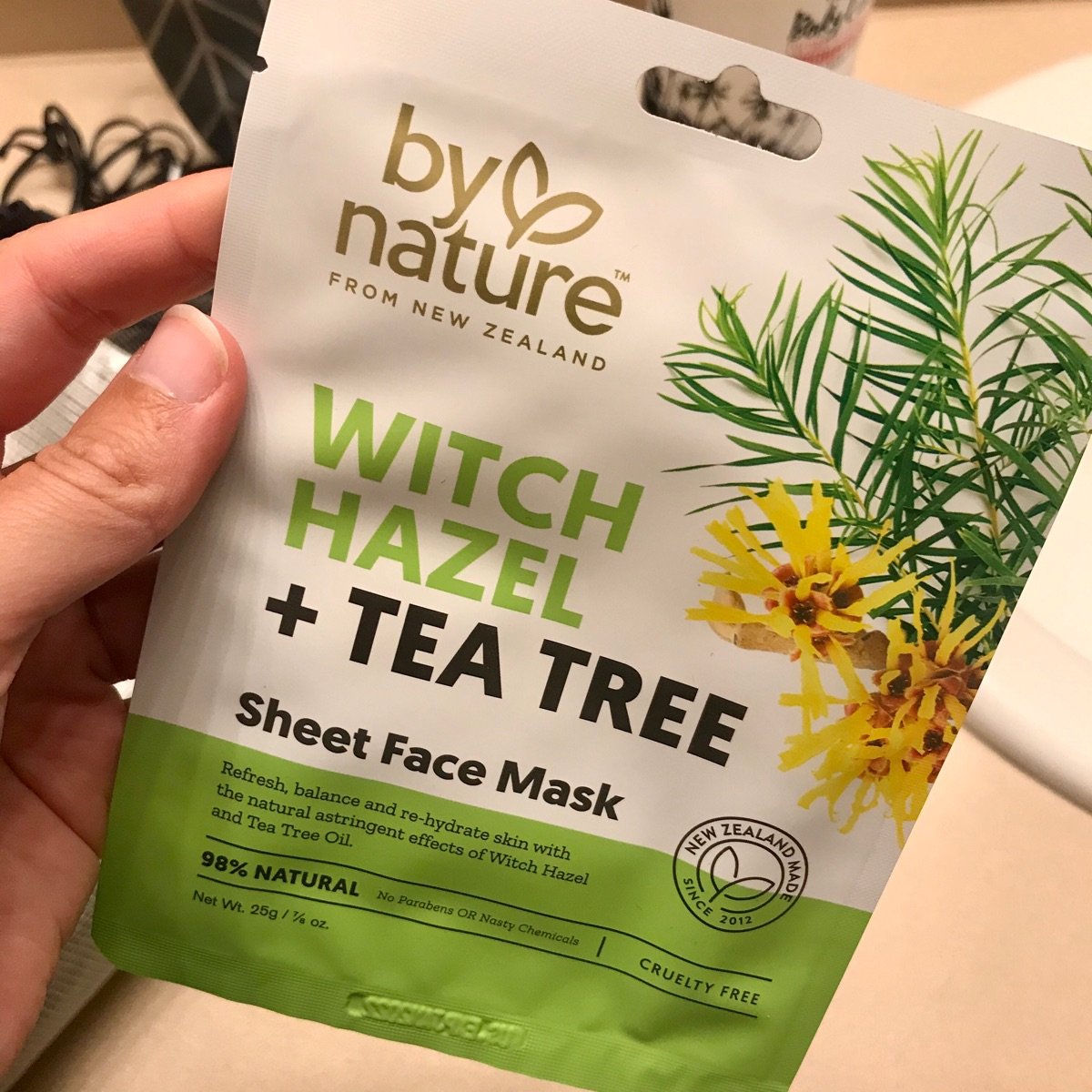 Witch Hazel + Tea Tree Sheet Face Mask from By Nature Skincare - Vegan ...